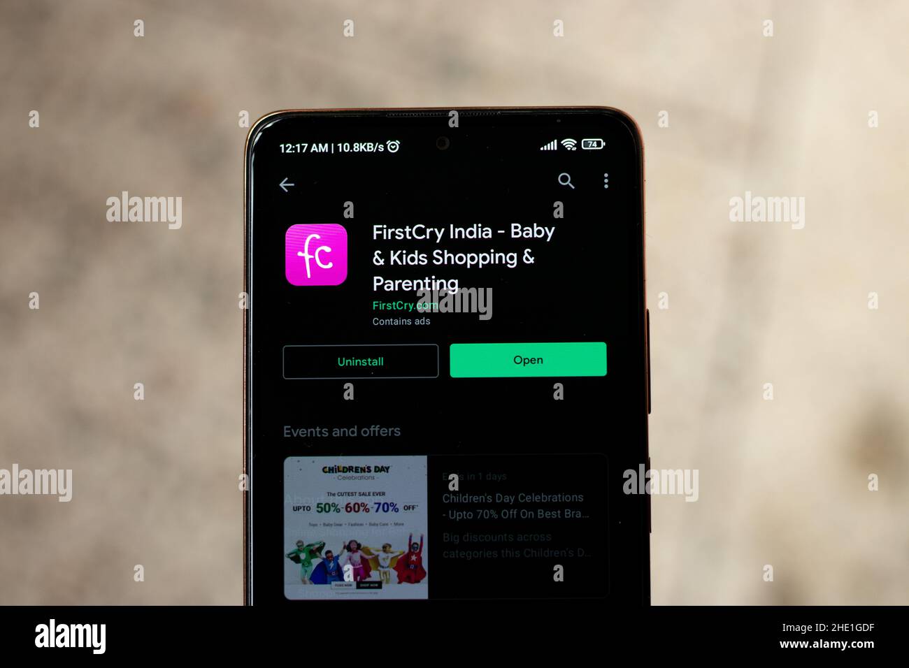 West Bangal, India - January 7, 2022 : FirstCry logo on phone screen ...