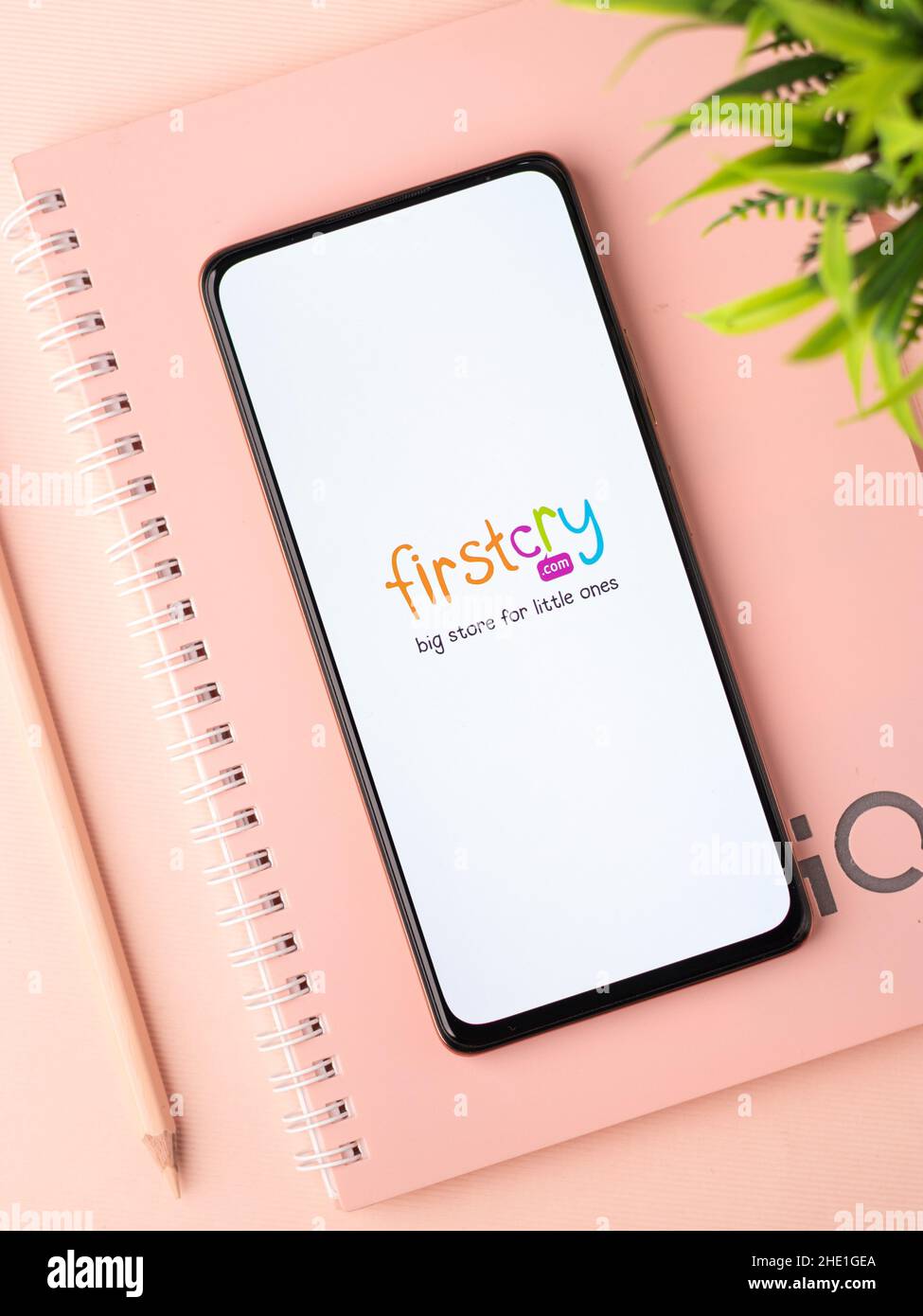 West Bangal, India - January 7, 2022 : FirstCry logo on phone screen ...