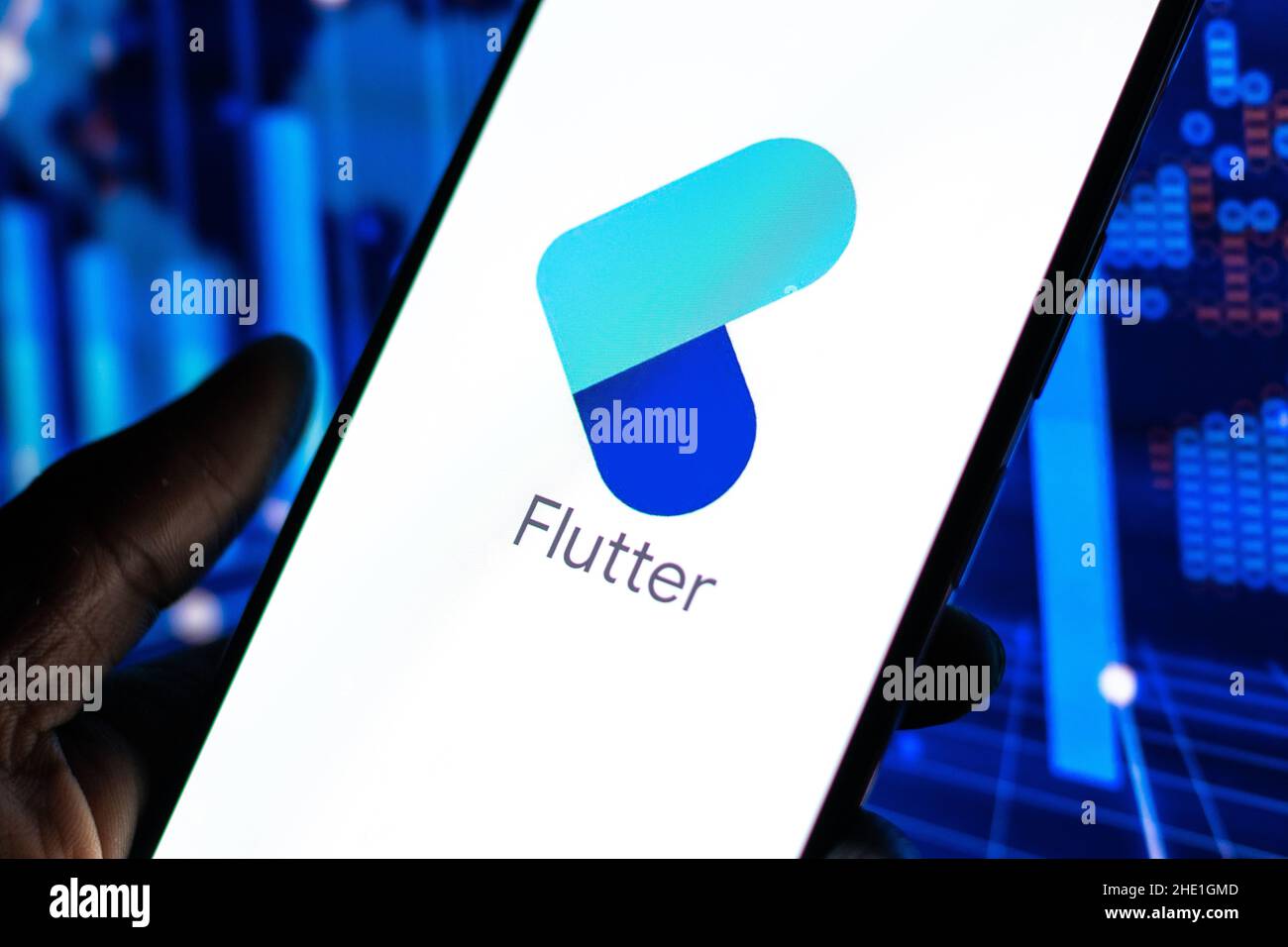 Assam, india - May 29, 2021 : Google Flutter logo on phone screen stock ...