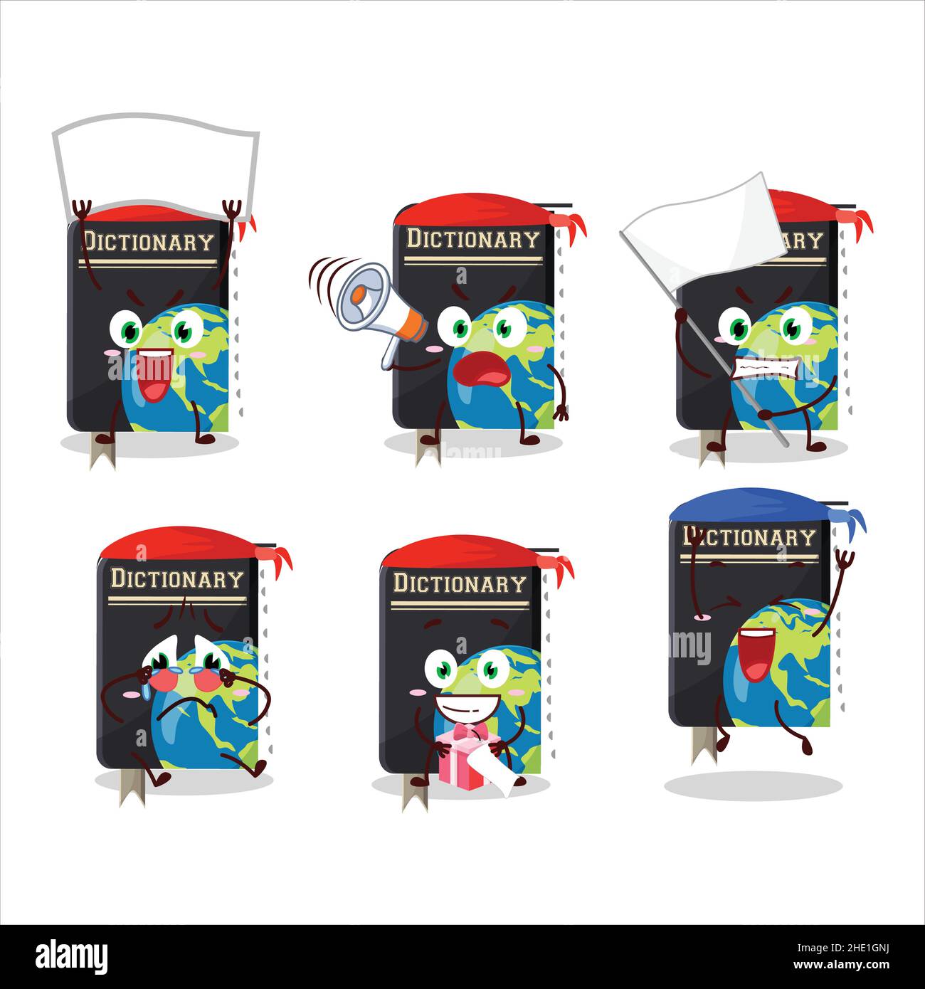 Mascot design style of dictionary book character as an attractive ...