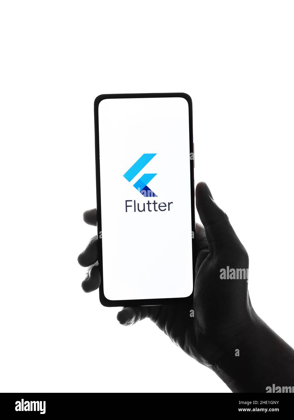 Assam, india - May 29, 2021 : Google Flutter logo on phone screen stock ...