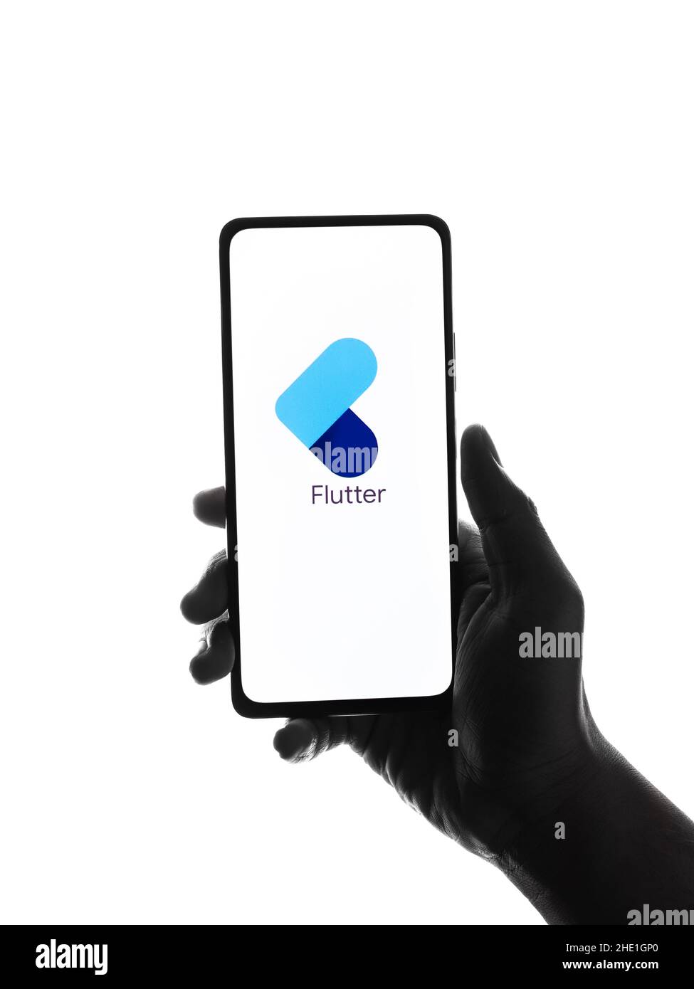 Assam, india - May 29, 2021 : Google Flutter logo on phone screen stock ...