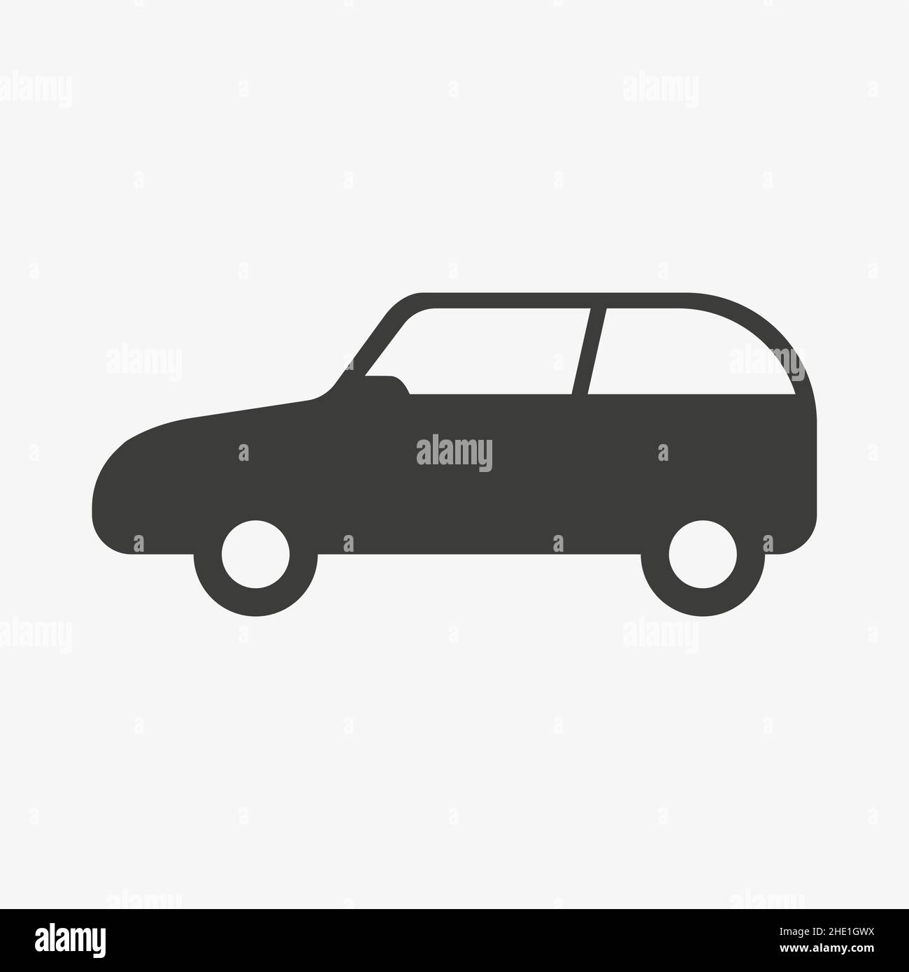 Simple black vector icon of a hatchback car Stock Vector Image & Art ...