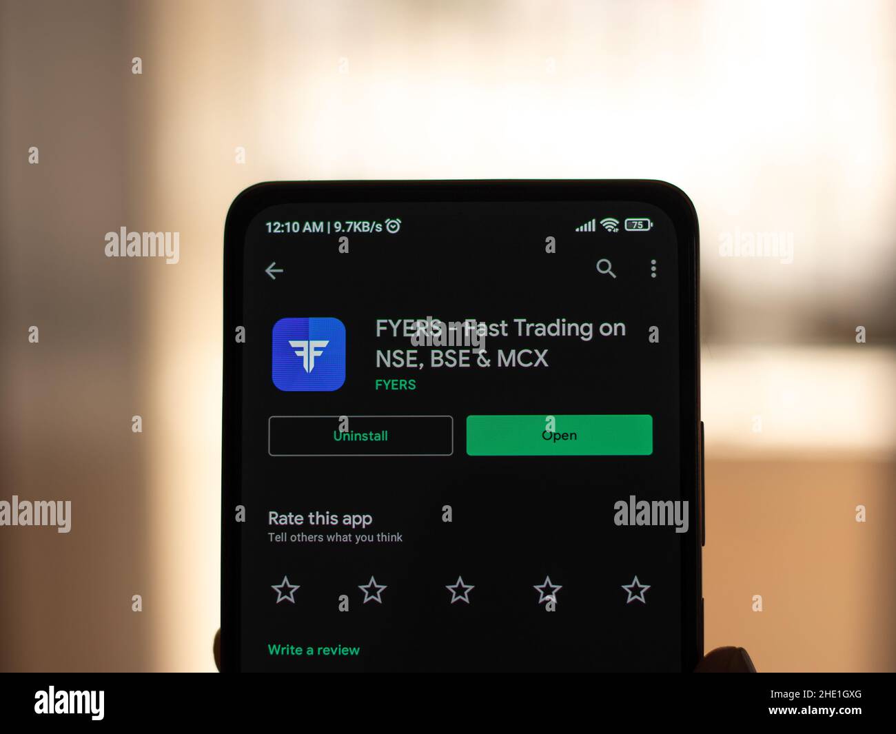 West Bangal, India - January 7, 2022 : Fyers logo on phone screen stock ...