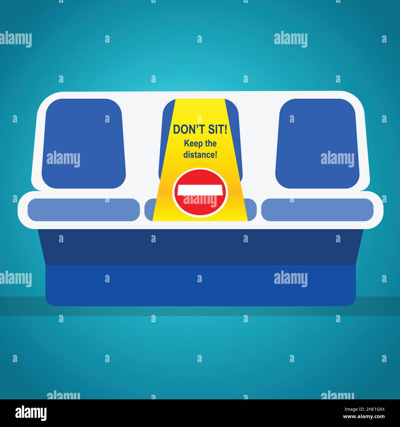 Do not sit sign on a chair for prevention of spreading Covid-19 Stock ...