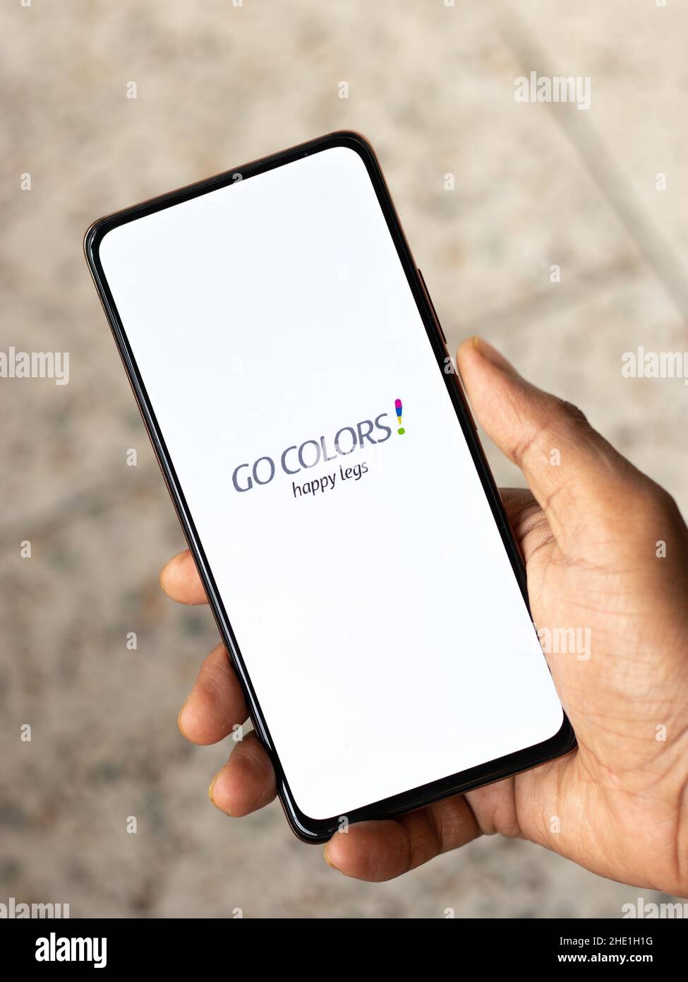 West Bangal, India - January 7, 2022 : Go colours logo on phone screen ...