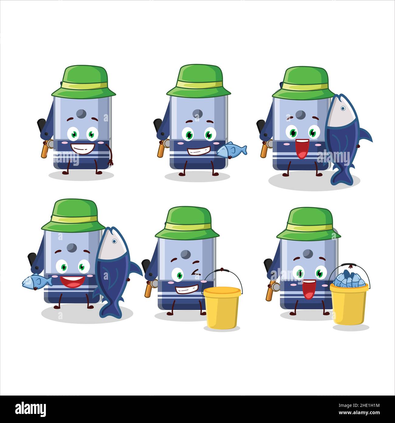 A fisherman blue pencil sharpener table cartoon picture catch a big ...