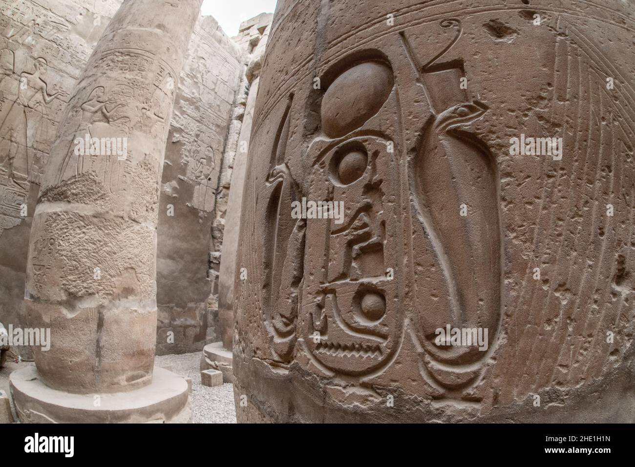 An ancient egyptian carving of the Uraeus, rearing cobra used as a ...