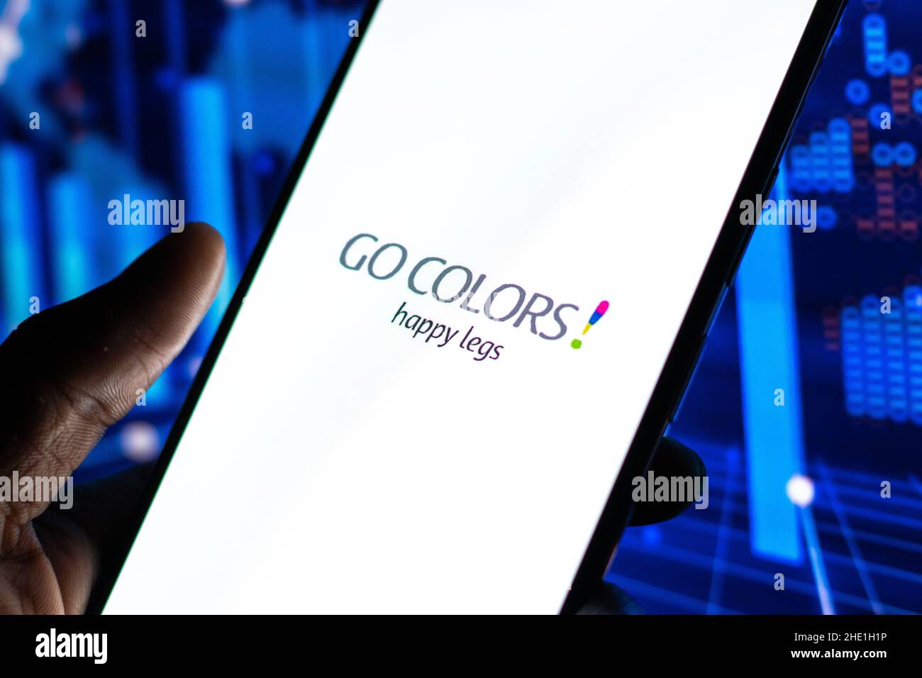 West Bangal, India - January 7, 2022 : Go colours logo on phone screen ...