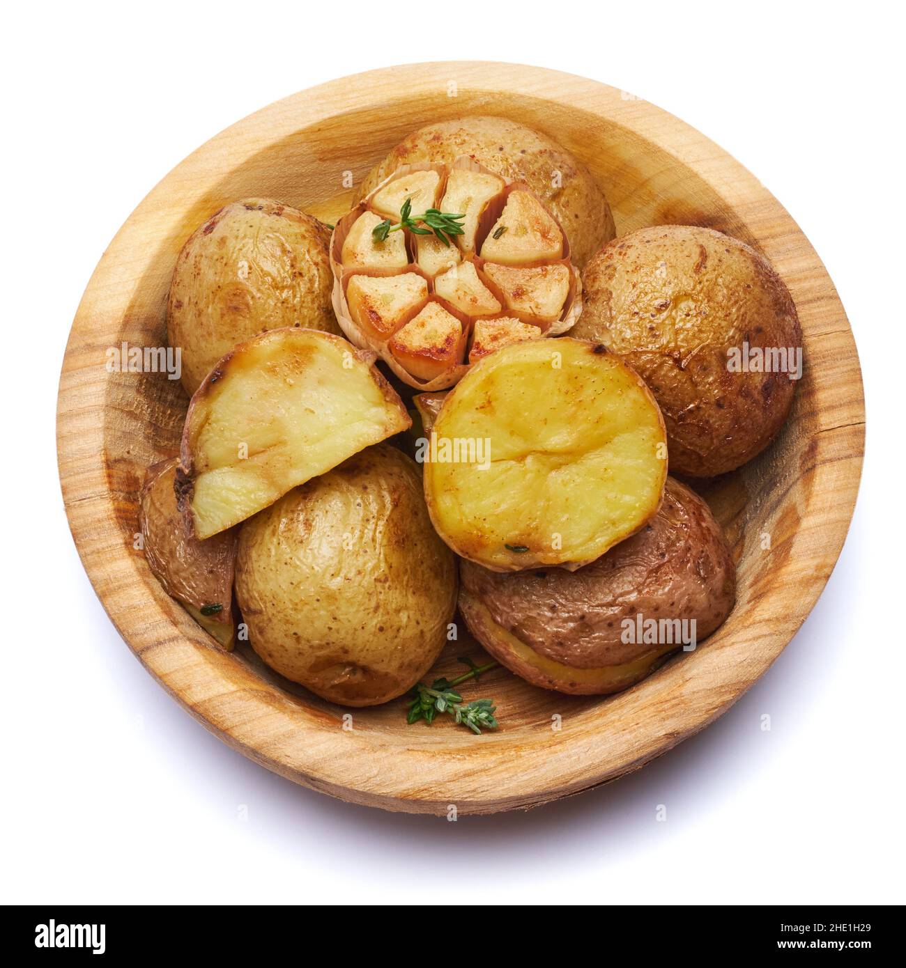 Plate of Baked potato isolated on white background Stock Photo - Alamy