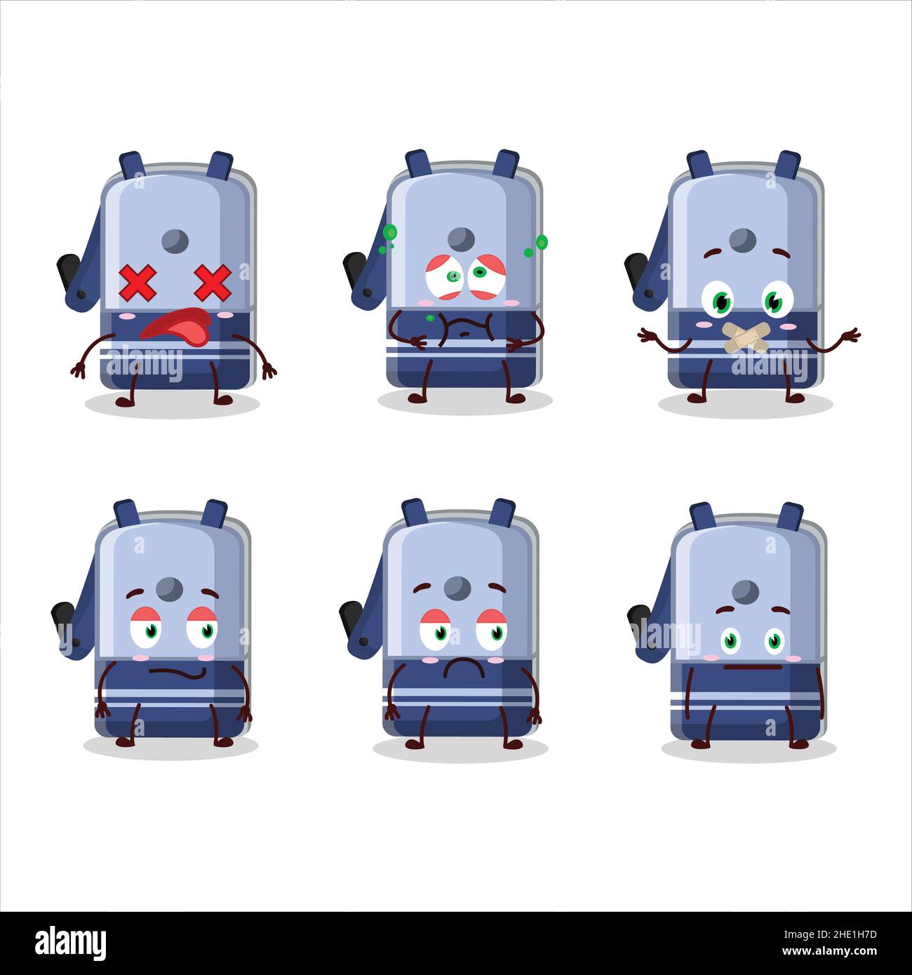 Blue pencil sharpener table cartoon character with nope expression ...