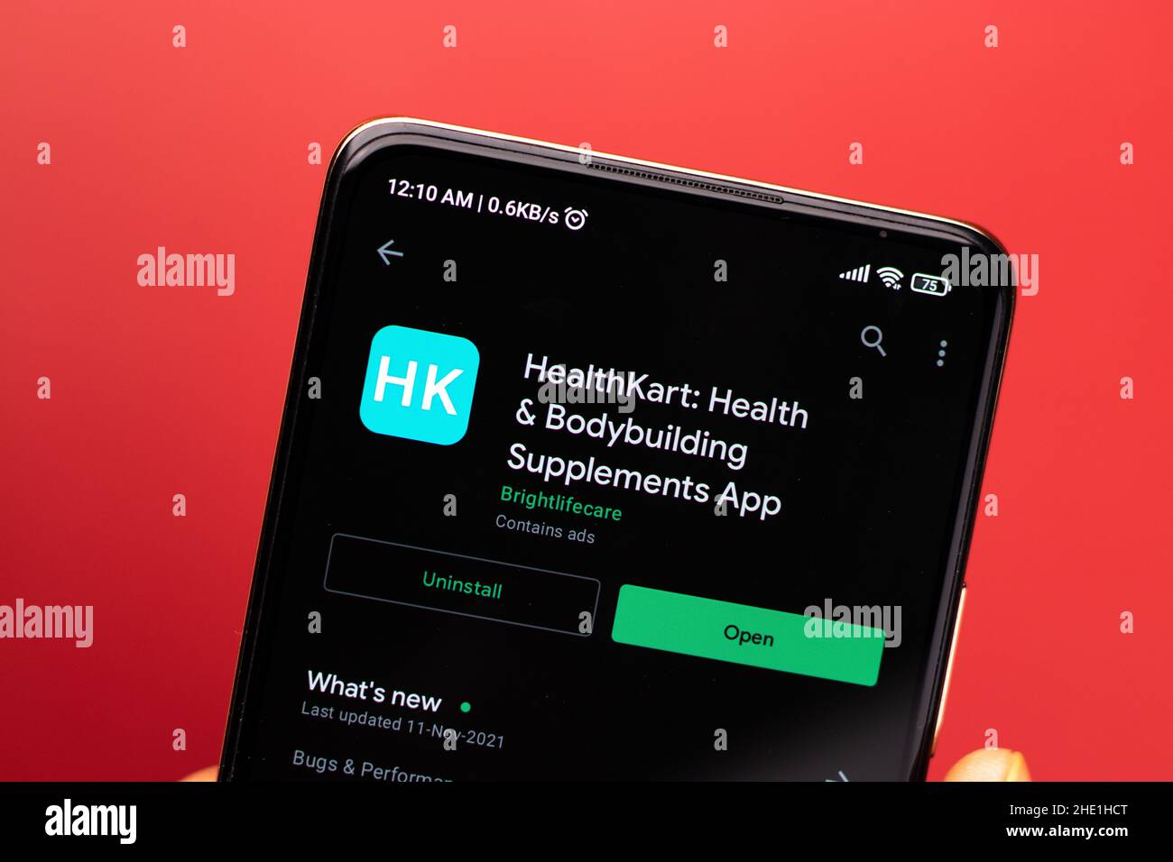 West Bangal, India - January 7, 2022 : HealthKart logo on phone screen ...