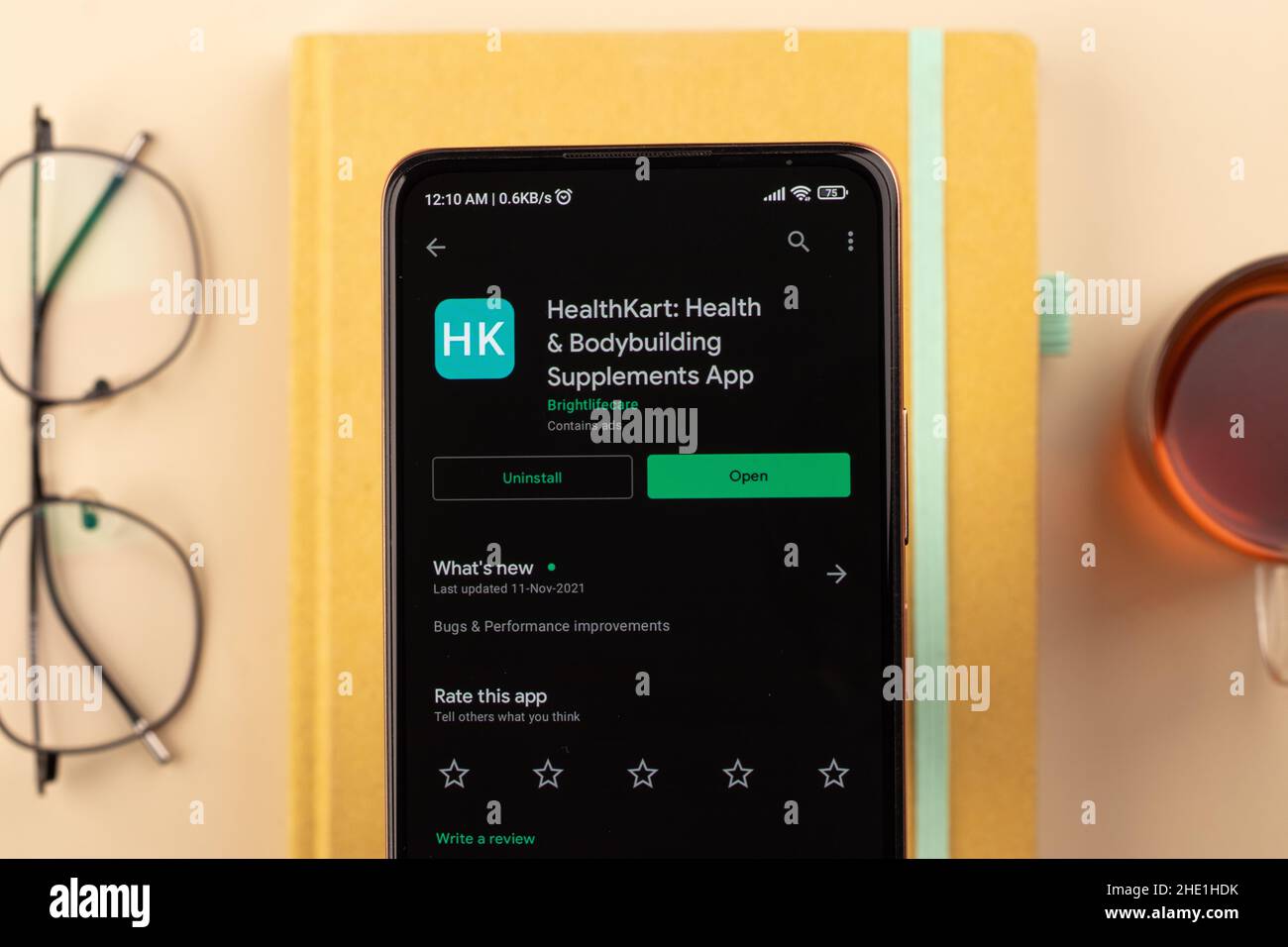 West Bangal, India - January 7, 2022 : HealthKart logo on phone screen ...