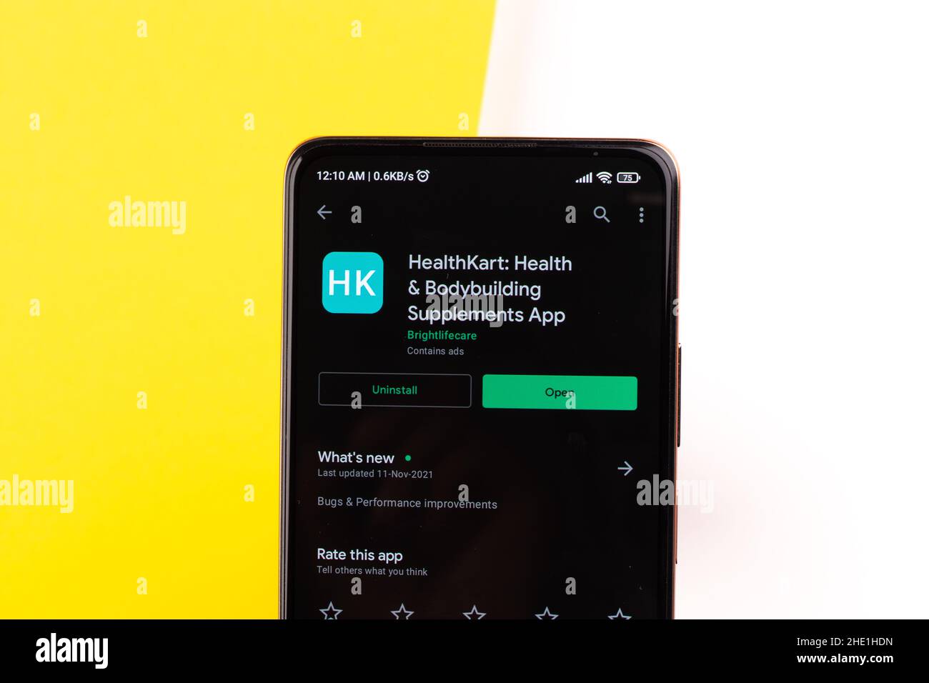 West Bangal, India - January 7, 2022 : HealthKart logo on phone screen ...