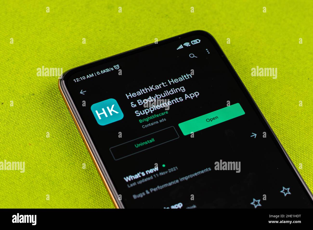 West Bangal, India - January 7, 2022 : HealthKart logo on phone screen ...