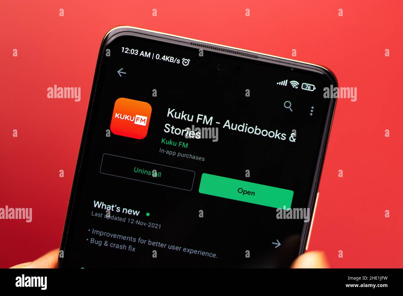 West Bangal, India - December 15, 2021 : KUKU FM logo on phone screen ...