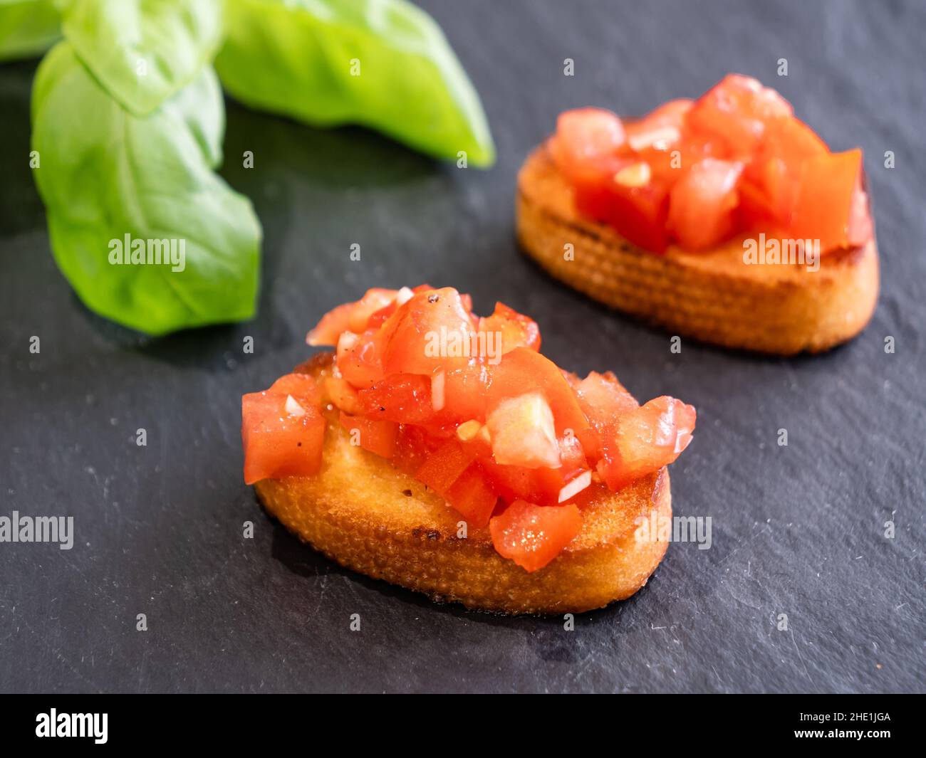 Crostini al Pomodoro, Toasted Italian Bread with Tomato, Garlic and ...