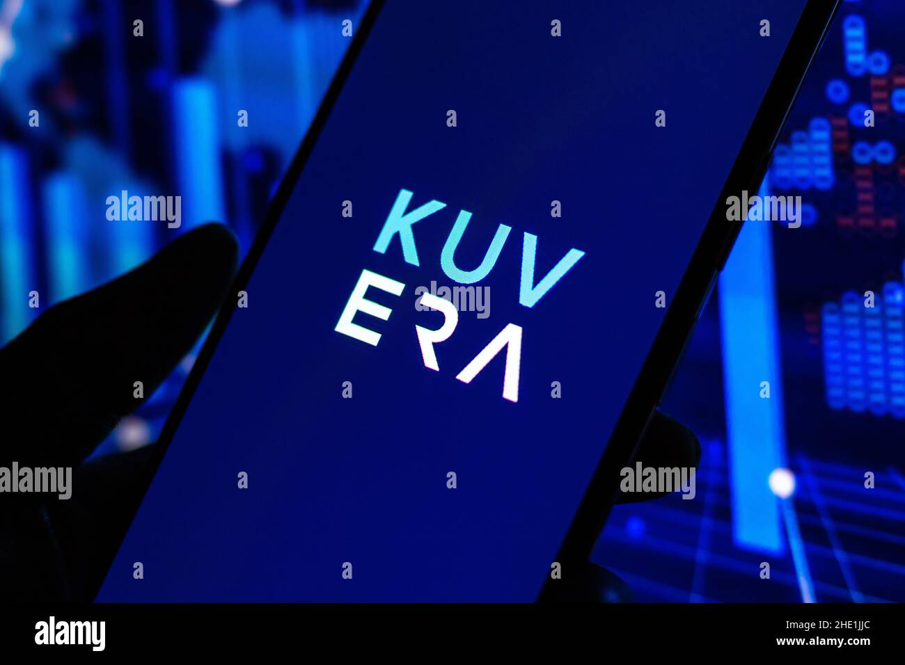 West Bangal, India - December 15, 2021 : Kuvera logo on phone screen ...