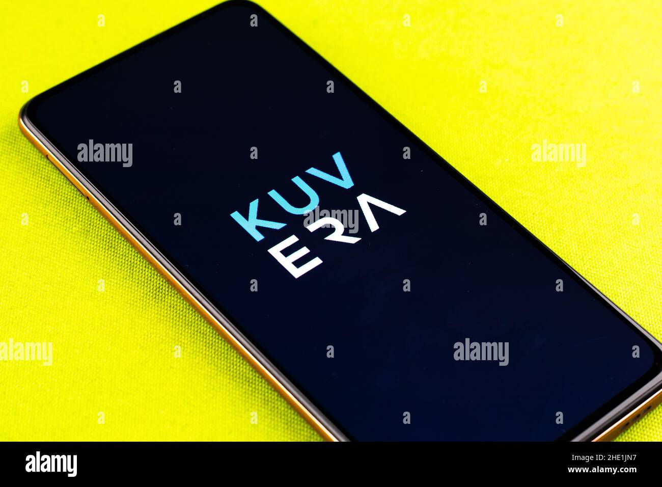 West Bangal, India - December 15, 2021 : Kuvera logo on phone screen ...