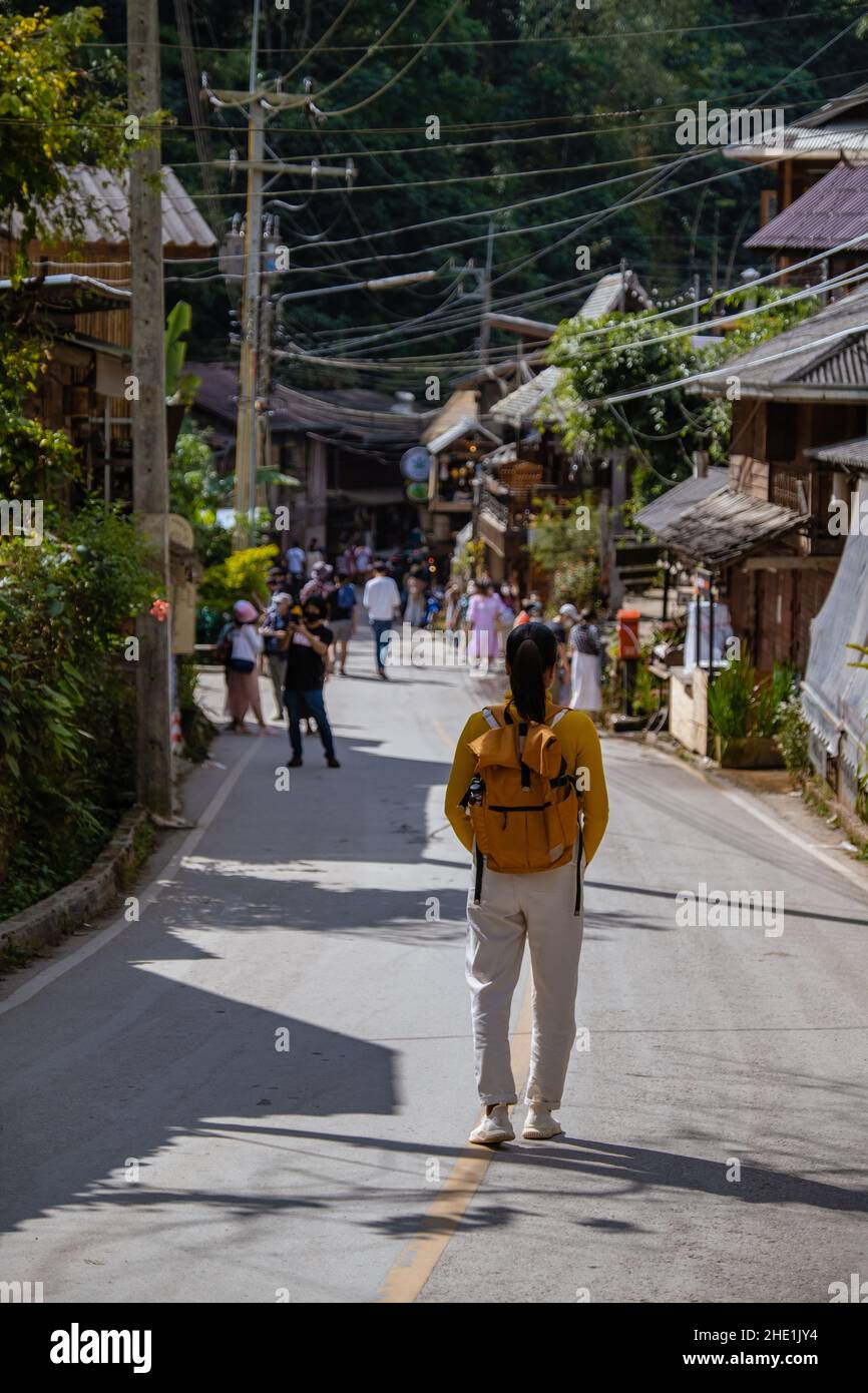 Mae Kampong Pang Klang village in Chiang Mai Thailand a Woman visited ...