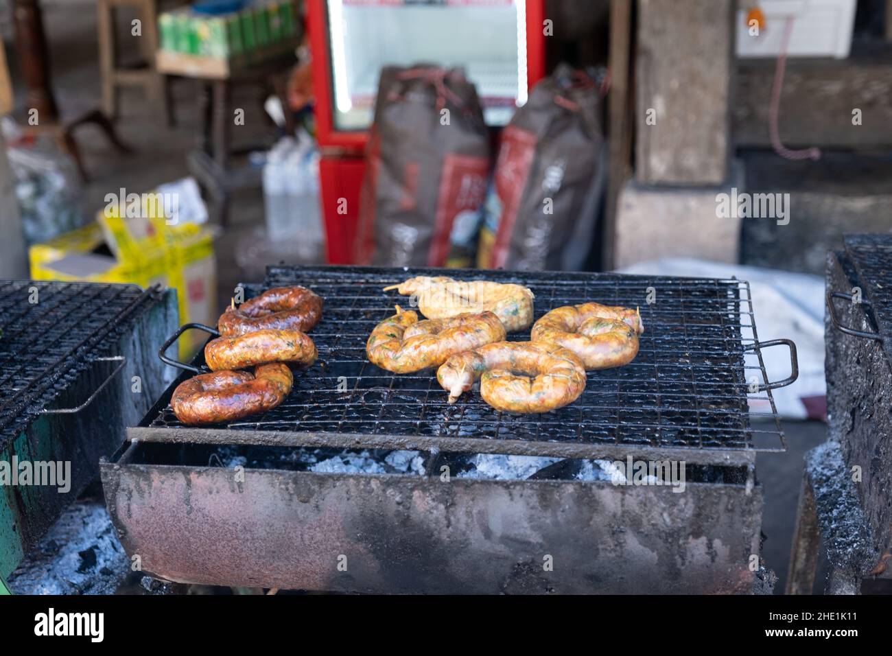Mae Kampong Pang Klang village in Chiang Mai Thailand. Thai street food ...