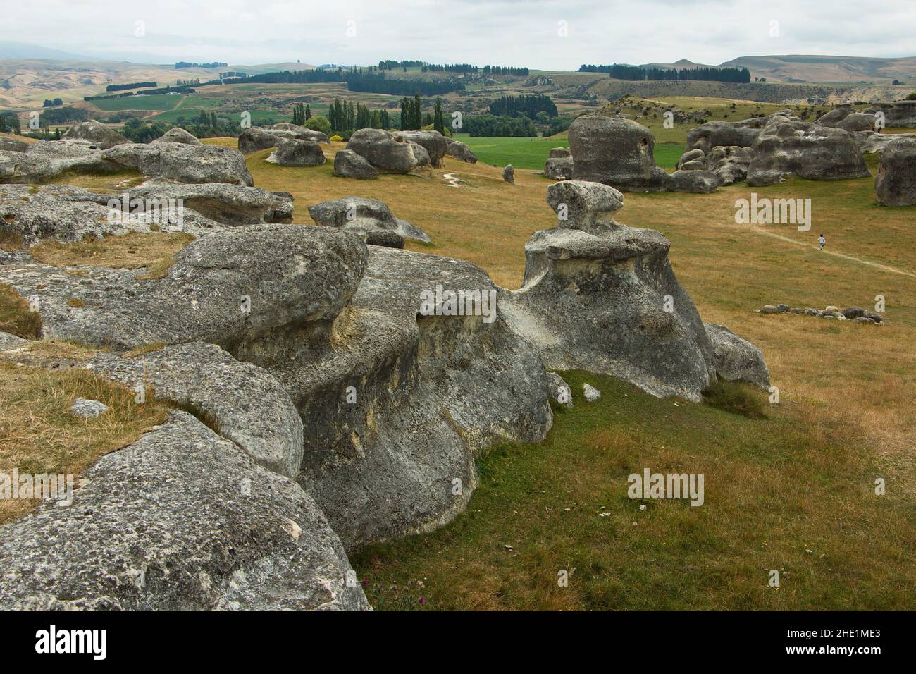 Elephant Rocks near Duntroon on South Island of New Zealand Stock Photo ...
