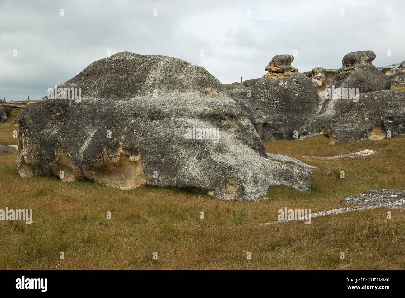 Elephant Rocks near Duntroon on South Island of New Zealand Stock Photo ...