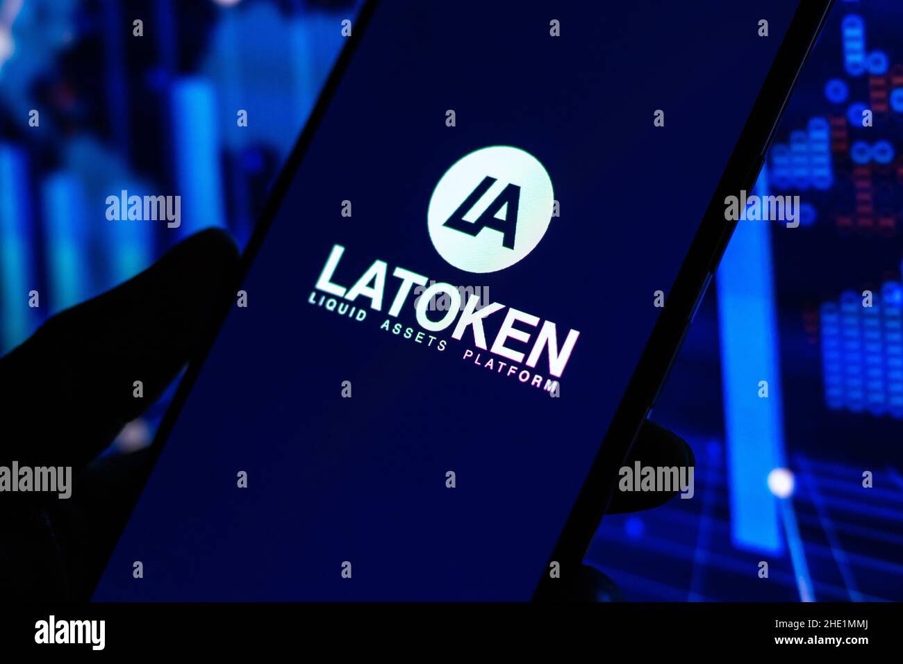 West Bangal, India - December 15, 2021 : LATOKEN logo on phone screen ...