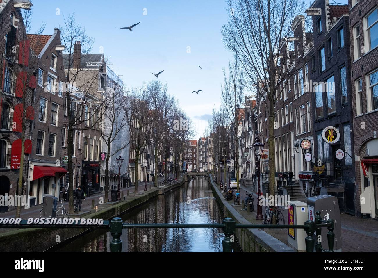 Netherlands, Amsterdam, January 2021. Illustration of daily life in ...