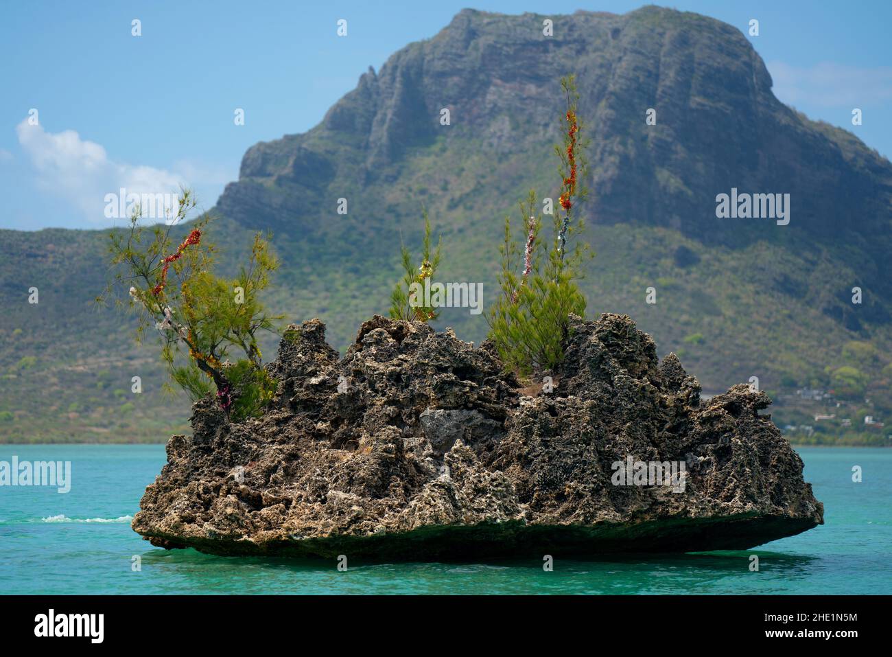 The Crystal Rock off the coast of Mauritius Stock Photo - Alamy