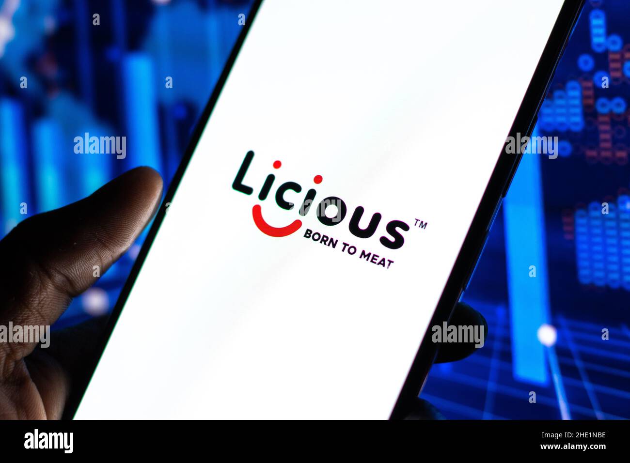 West Bangal, India - January 7, 2022 : Licious logo on phone screen ...