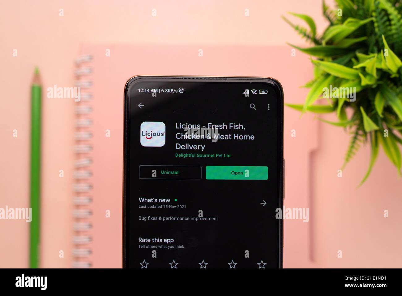 West Bangal, India - January 7, 2022 : Licious logo on phone screen ...