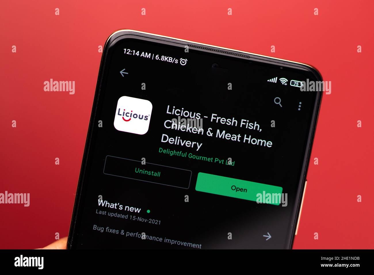 West Bangal, India - January 7, 2022 : Licious logo on phone screen ...