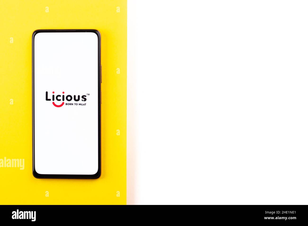 West Bangal, India - January 7, 2022 : Licious logo on phone screen ...