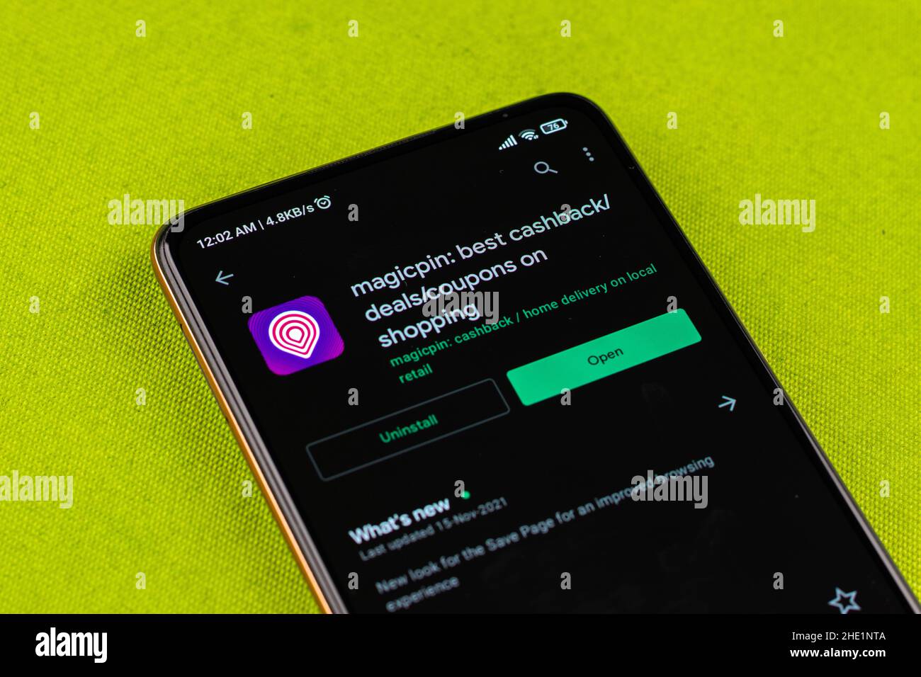 West Bangal, India - December 15, 2021 : Magicpin logo on phone screen ...