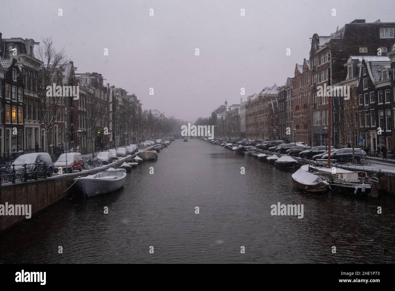 Netherlands, Amsterdam, January 2021. Illustration of daily life in ...