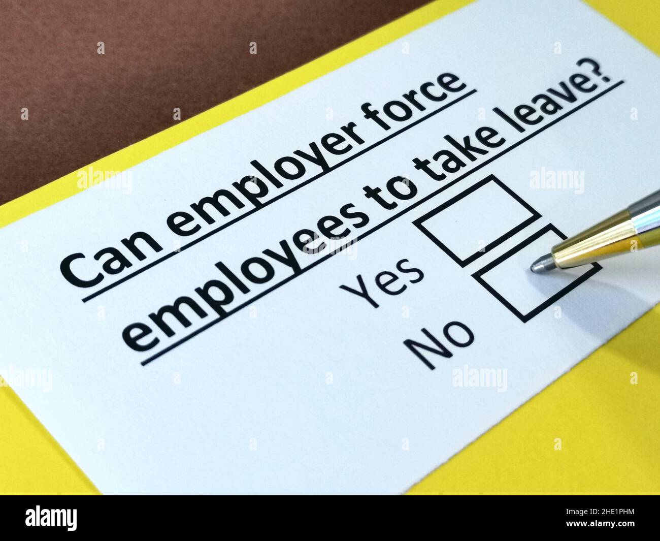 One person is answering question about leave Stock Photo - Alamy