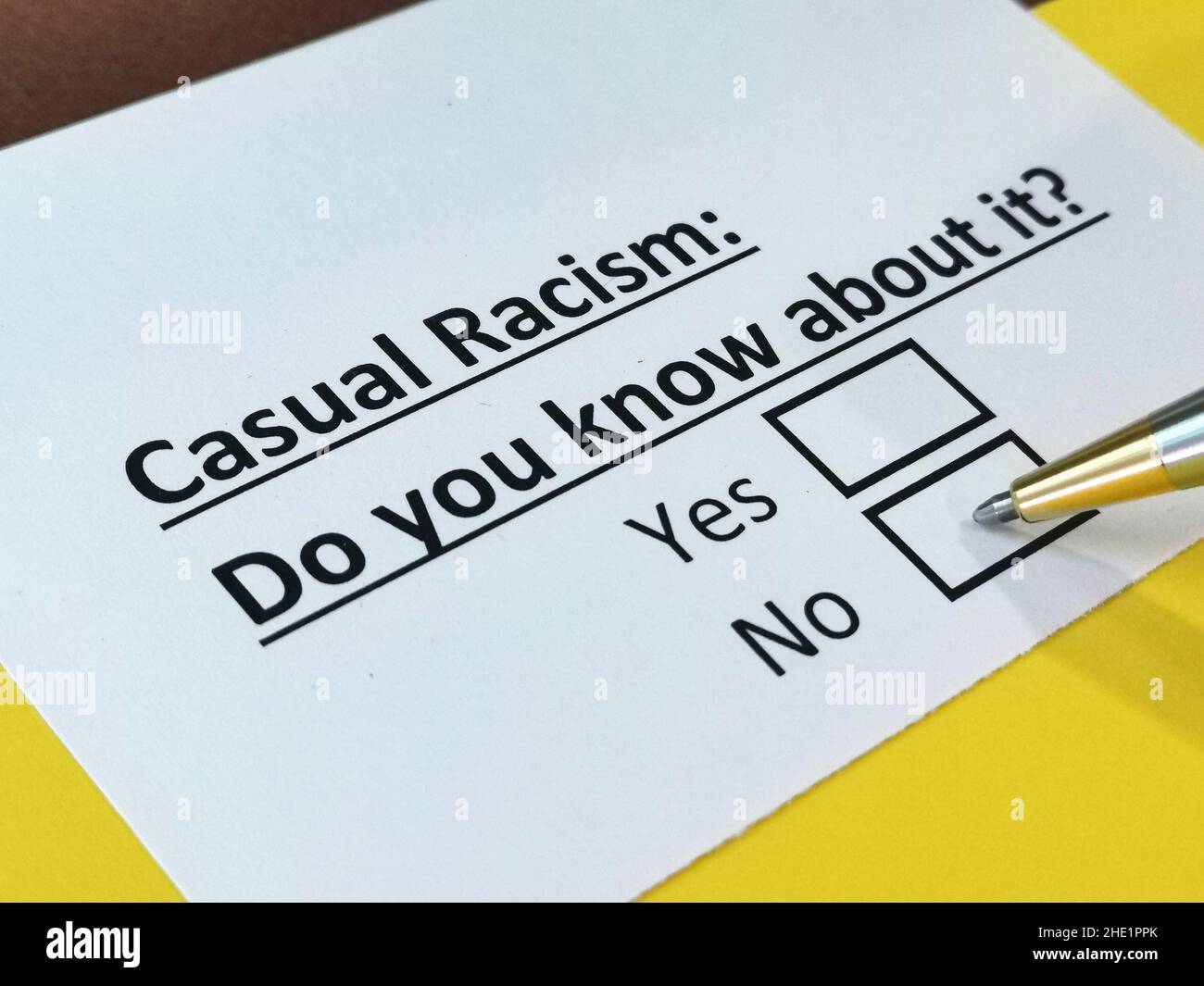 Question racism hi-res stock photography and images - Alamy