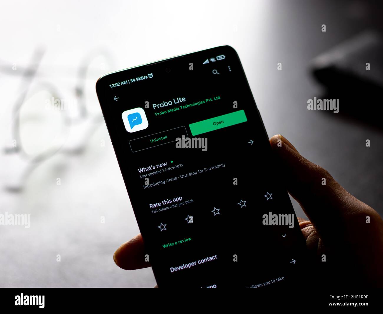 West Bangal, India - December 15, 2021 : Probo logo on phone screen ...