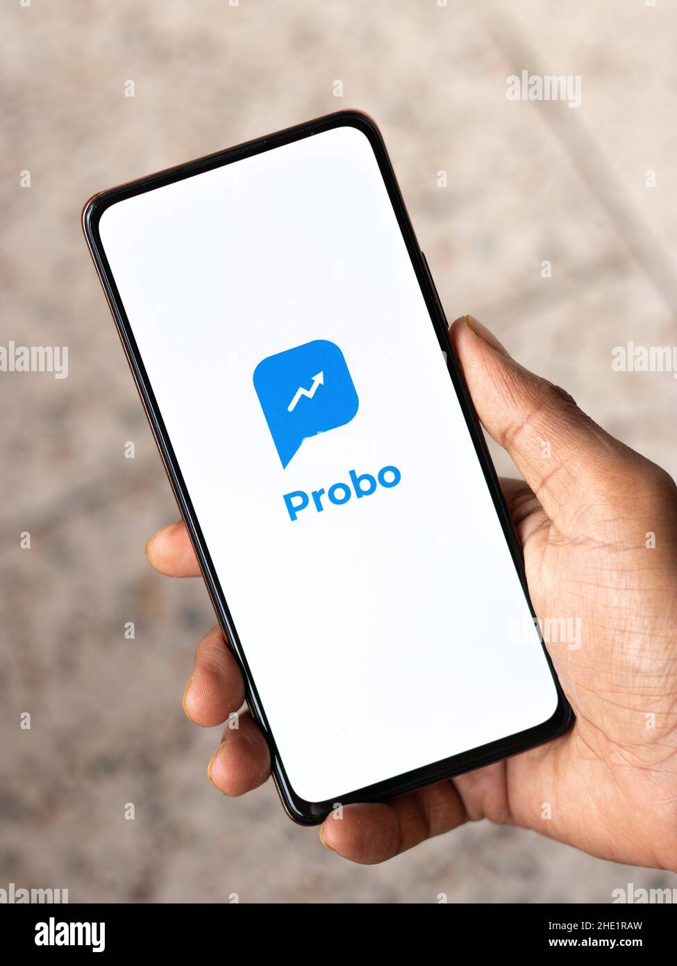West Bangal, India - December 15, 2021 : Probo logo on phone screen ...