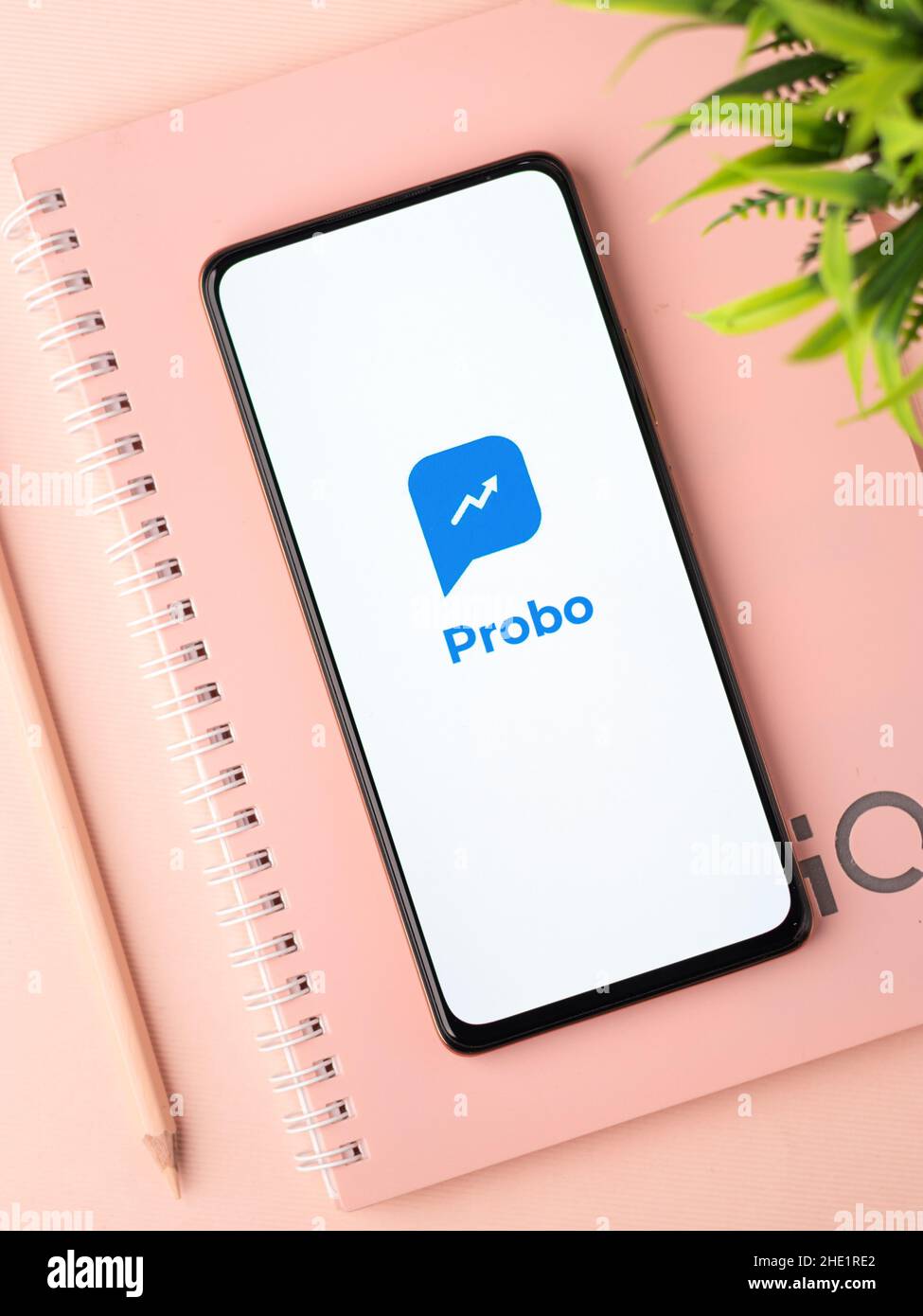 West Bangal, India - December 15, 2021 : Probo logo on phone screen ...