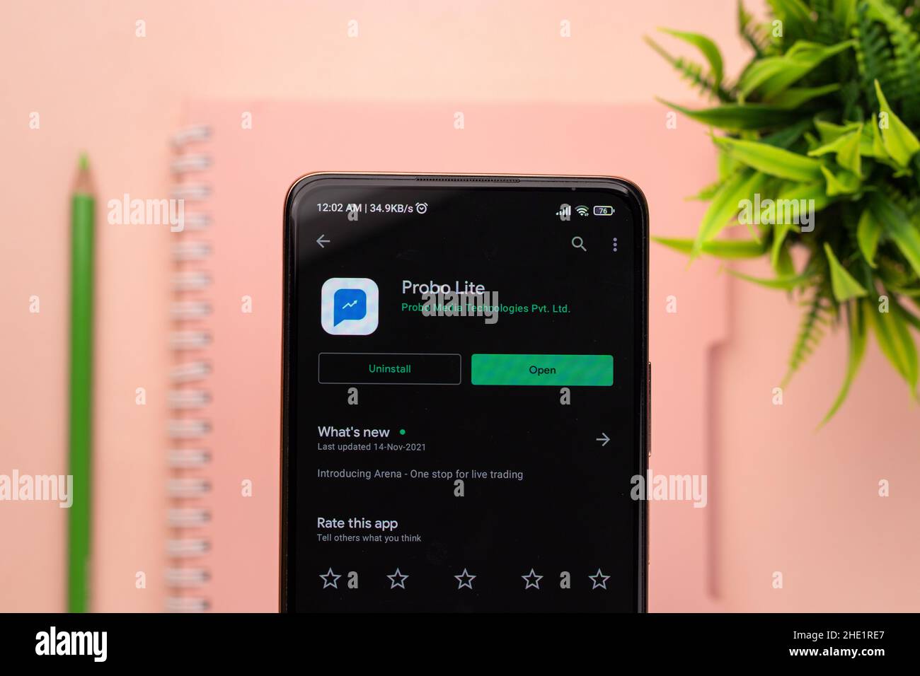West Bangal, India - December 15, 2021 : Probo logo on phone screen ...