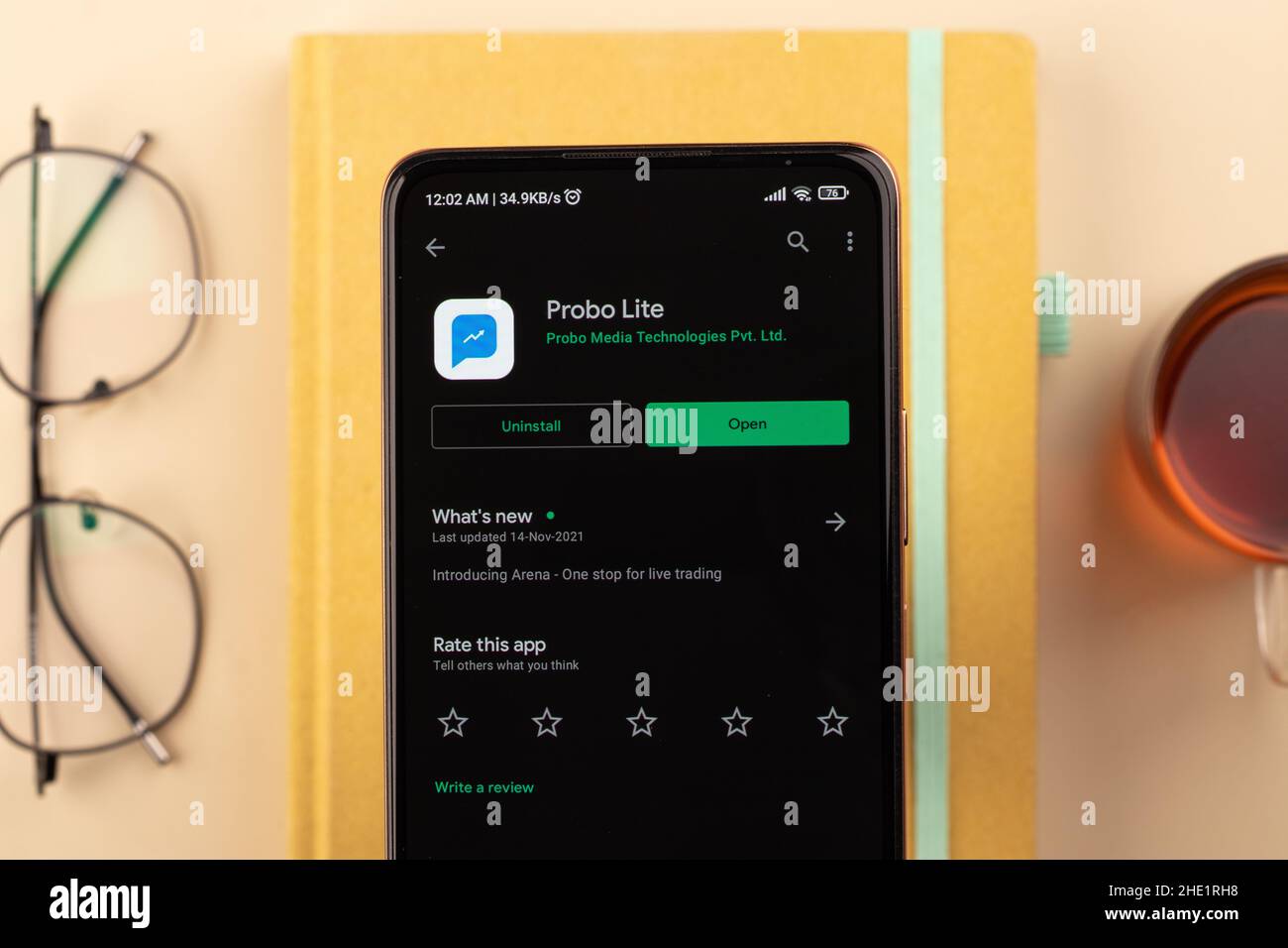West Bangal, India - December 15, 2021 : Probo logo on phone screen ...