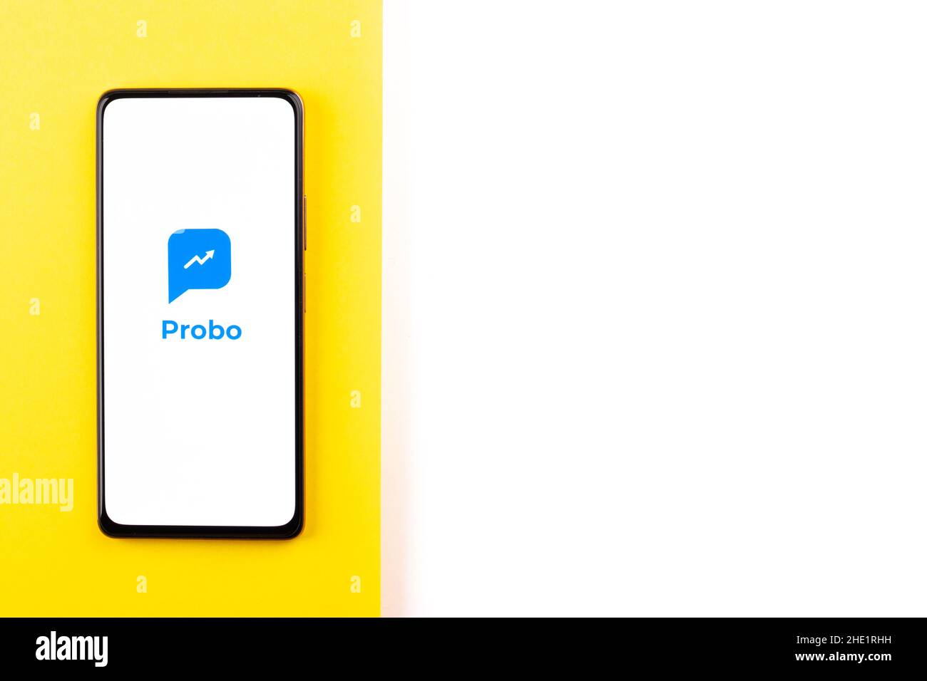 West Bangal, India - December 15, 2021 : Probo logo on phone screen ...