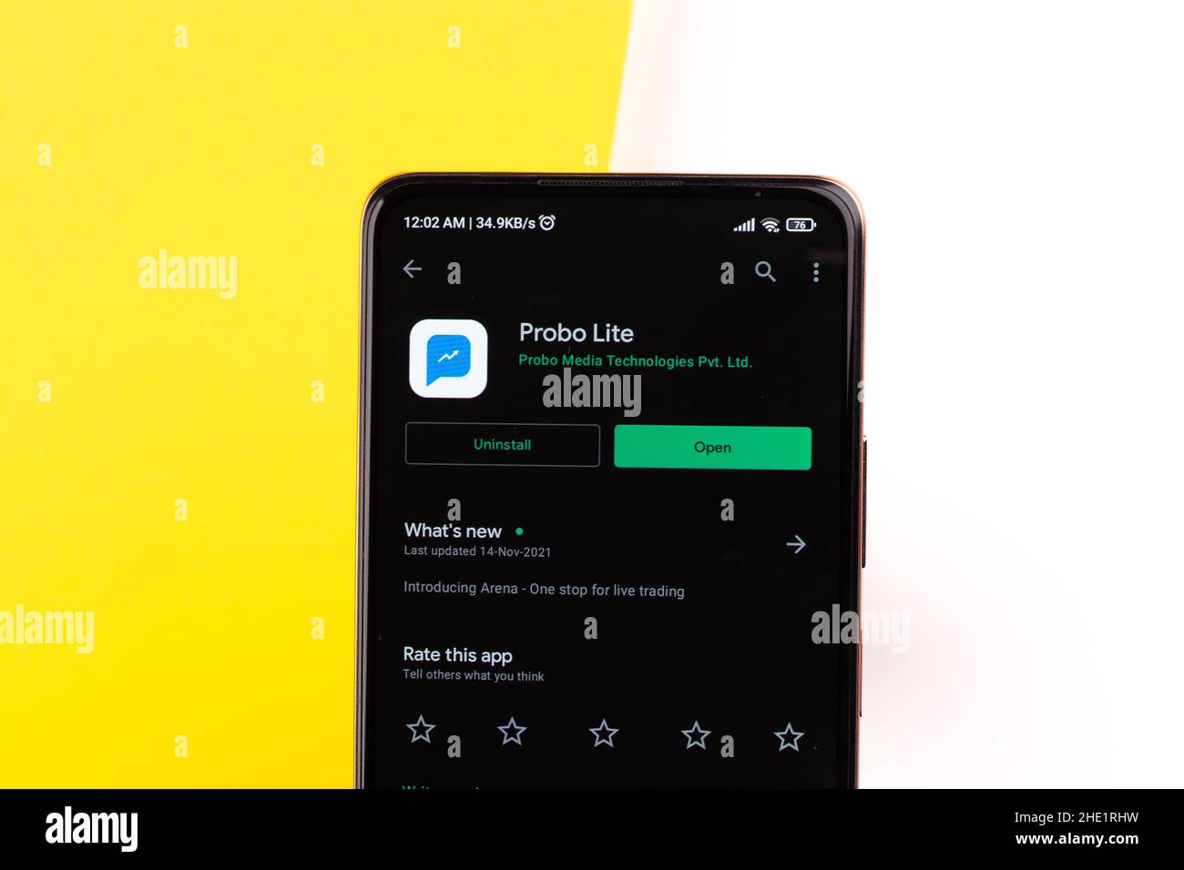 West Bangal, India - December 15, 2021 : Probo logo on phone screen ...