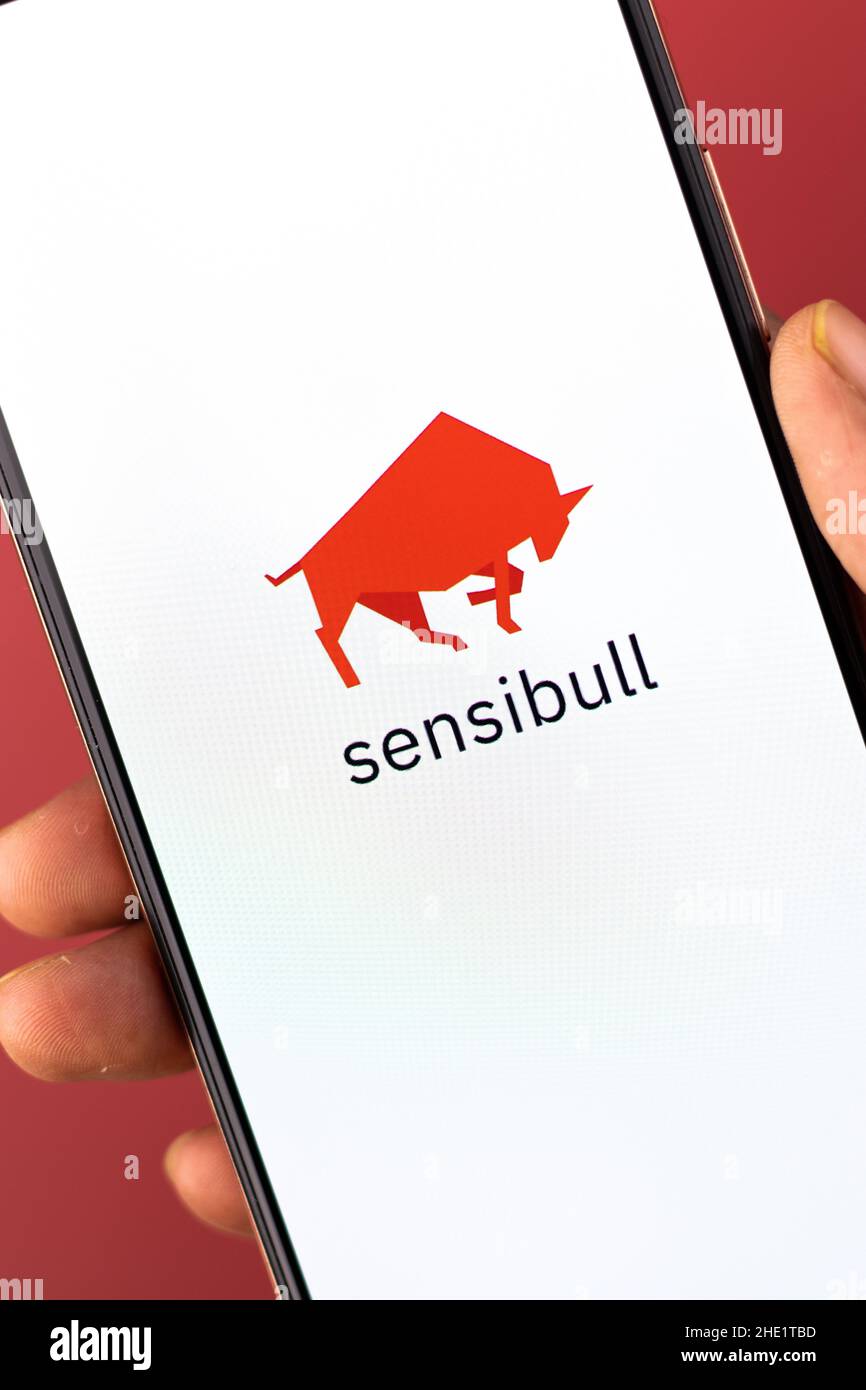 West Bangal, India - December 15, 2021 : Sensibull logo on phone screen ...