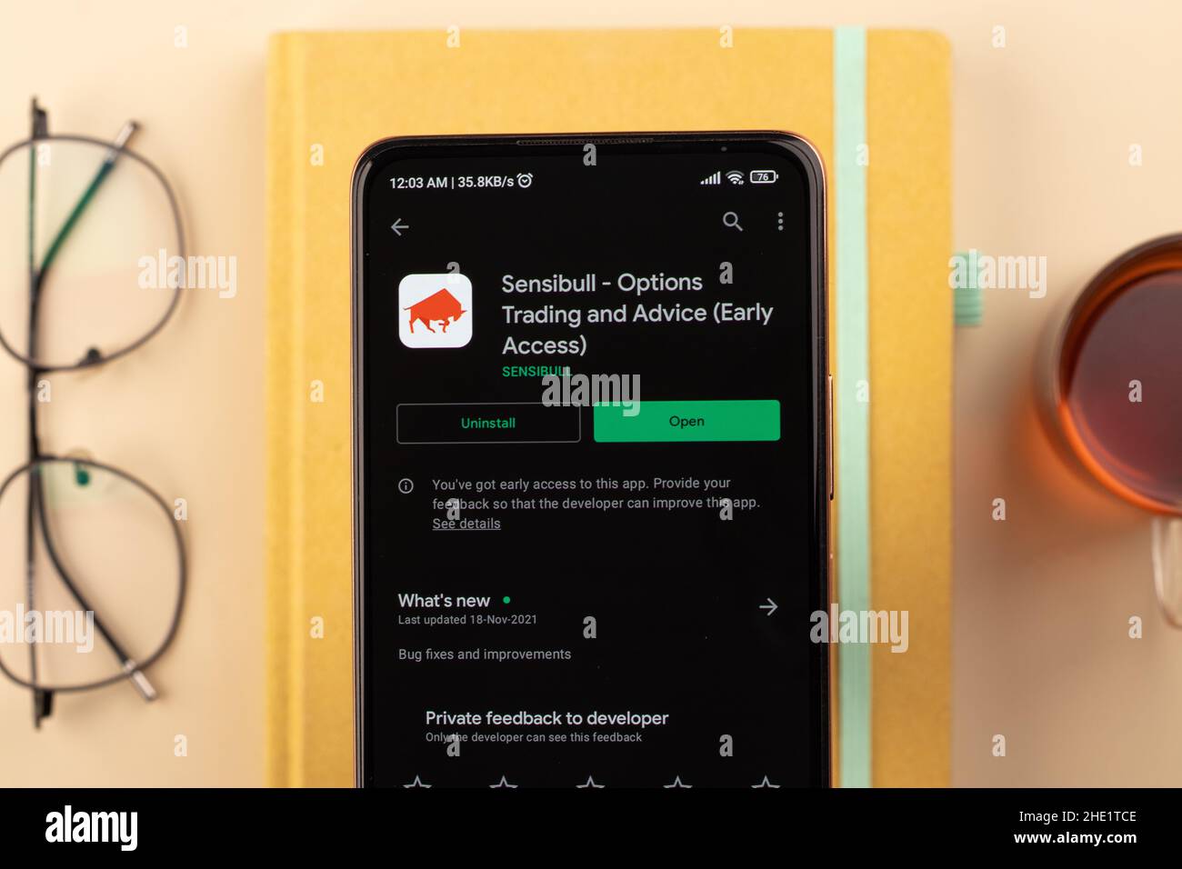 West Bangal, India - December 15, 2021 : Sensibull logo on phone screen ...