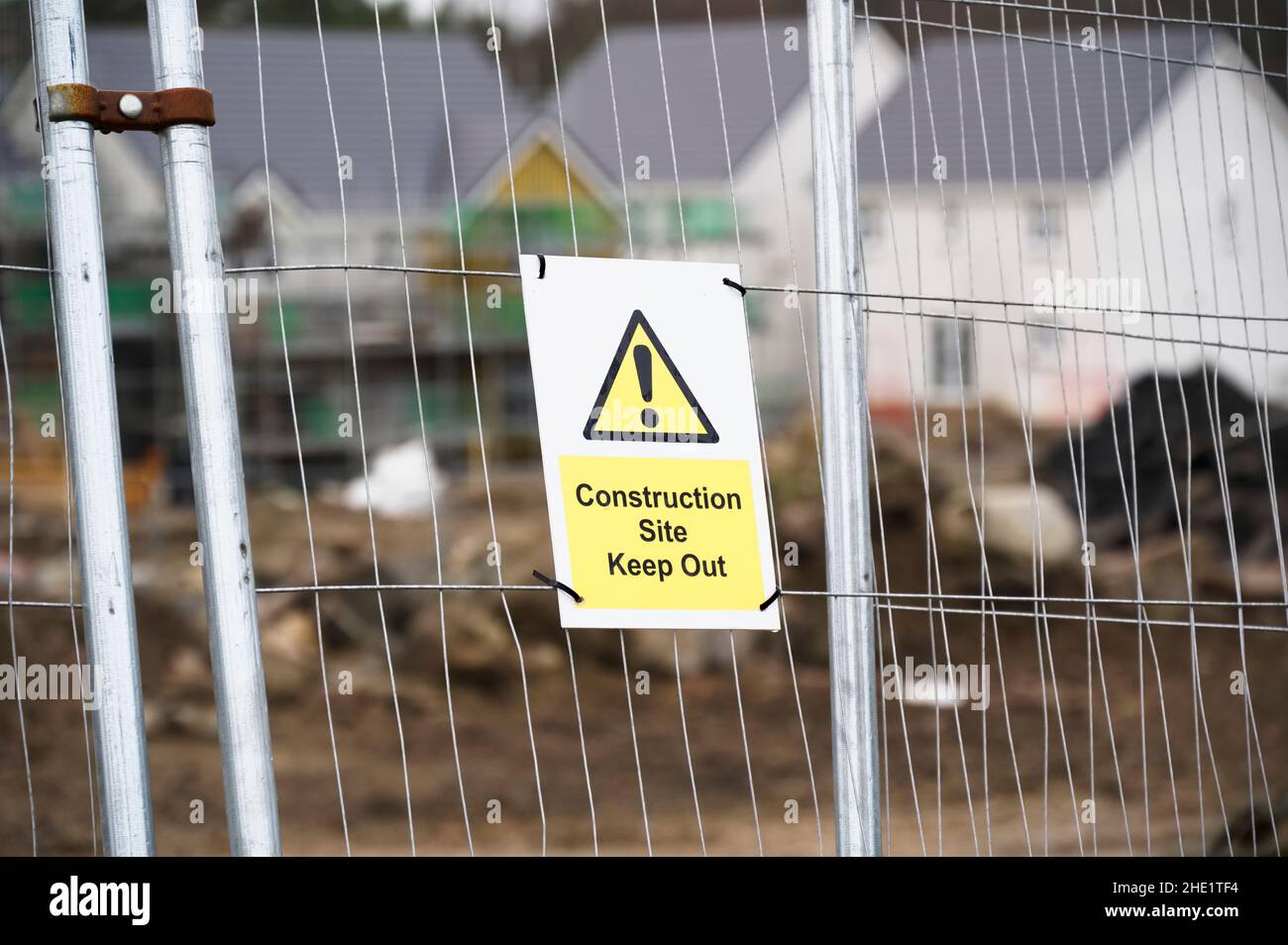 Construction site health and safety message rules sign board signage on ...