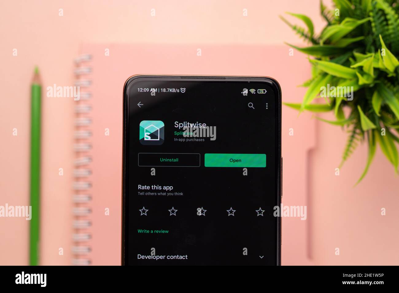 West Bangal, India - January 7, 2022 : Splitwise logo on phone screen ...