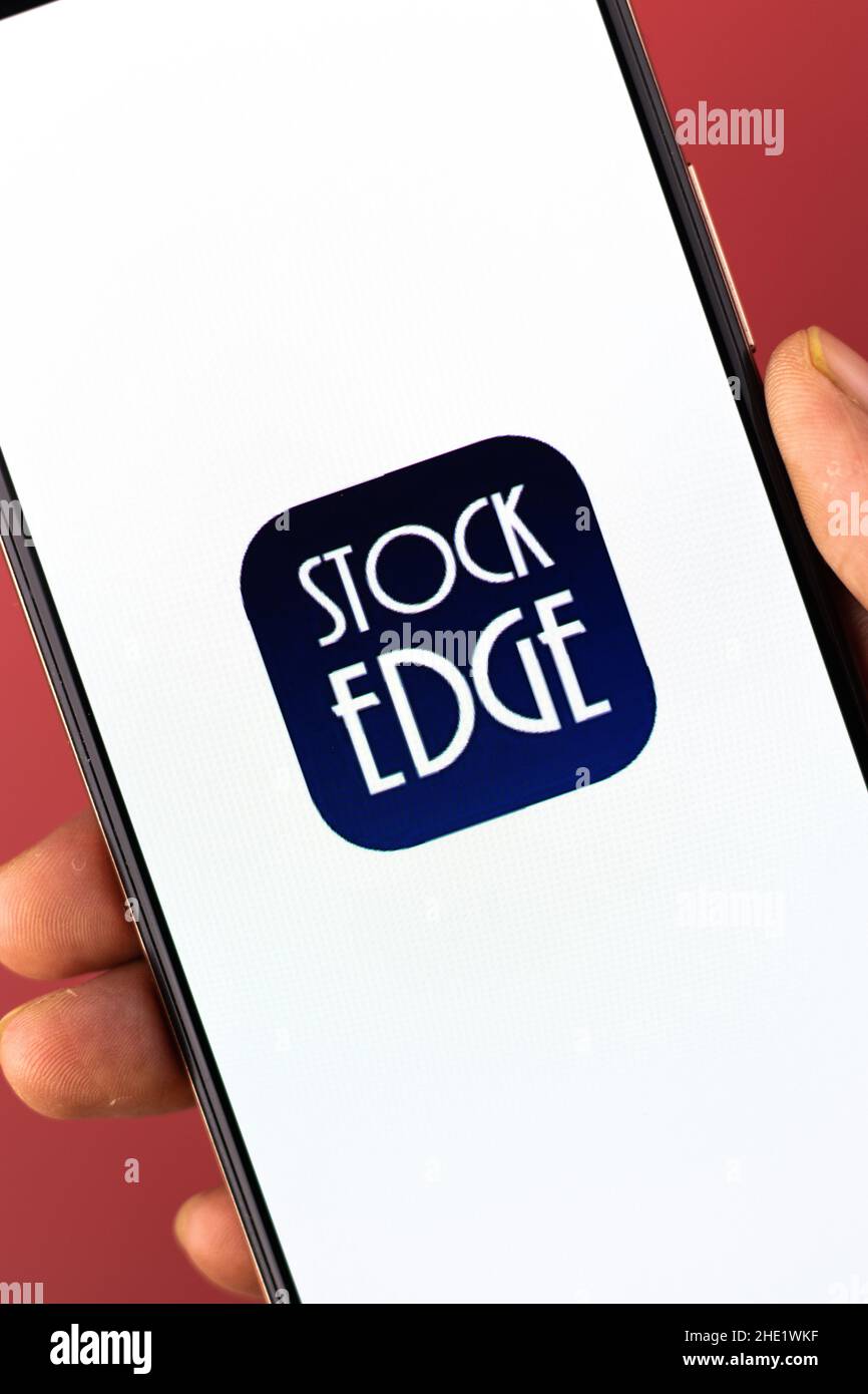 West Bangal, India - December 15, 2021 : Stockedge logo on phone screen ...